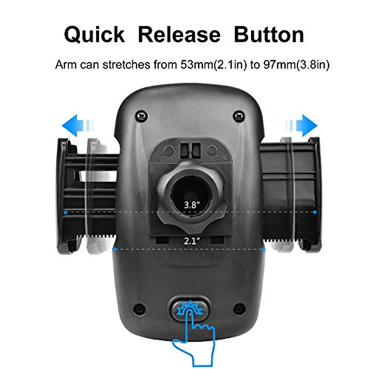 Takfox Car Phone Mount Holder for Samsung Galaxy S22 Ultra S21 FE Plus S20+ S10 S9 Note 20 Ultra 10 A13 A03s A02S A12 A32 A42 A52 A01 A11 A12 A21 A51 A71 5G Cell Phone Air Vent Car Mount Cradle-Black