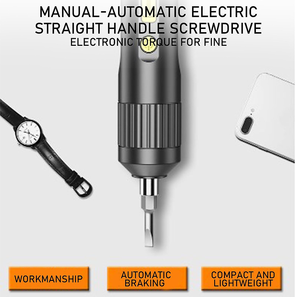 Electric Screw Driver, Portable Power Screw Screw Driver Set,Led Lighting Easy Charging Electric Bit Set,usb Charging Screwdriver,cordless Electric Kit for Bicycle, Computer and Small Projects