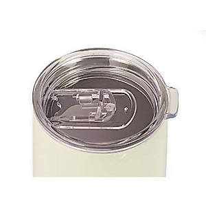 Kate Spade New York Insulated Bridal Stainless Steel Wine Tumbler, 16 Ounce Double Wall Tumbler for Bride to Be, Stemless Travel Cup with Lid, Miss to Mrs. (White)