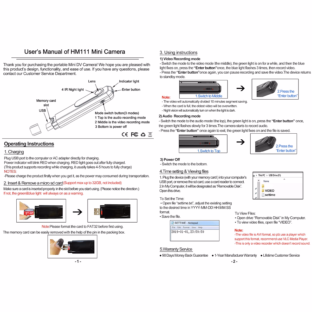 Jigayao HD 1080P Wearable Body Mounted Camera, Mini Pocket Video Recorder USB with Auto Night Vision Loop Recording, Portable Police Body Camera for Indoor Outdoor-No WiFi Needed No Audio