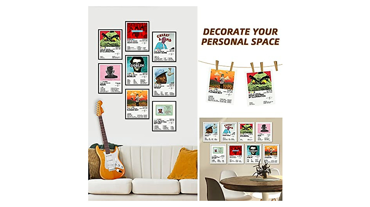 Tyler The Creator Poster Set - 8 Vibrant Album Art Prints for Walls
