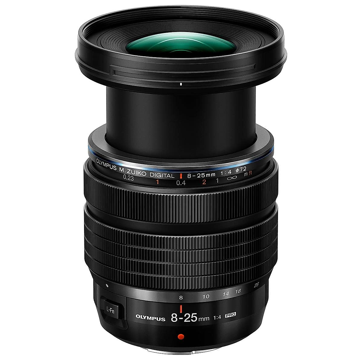 OM SYSTEM OLYMPUS M.Zuiko Digital ED 8-25mm F4.0 PRO For Micro Four Thirds System Camera, Compact Ultra Wide Zoom lens, Weather Sealed Design, MF Clutch, L-Fn Button