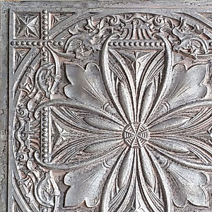 From Plain To Beautiful In Hours DCT10 Milan PVC 2' x 2' Lay-in or Glue-up Ceiling Tile (Covers / 40 sq.ft), Weathered Iron, 10 Piece