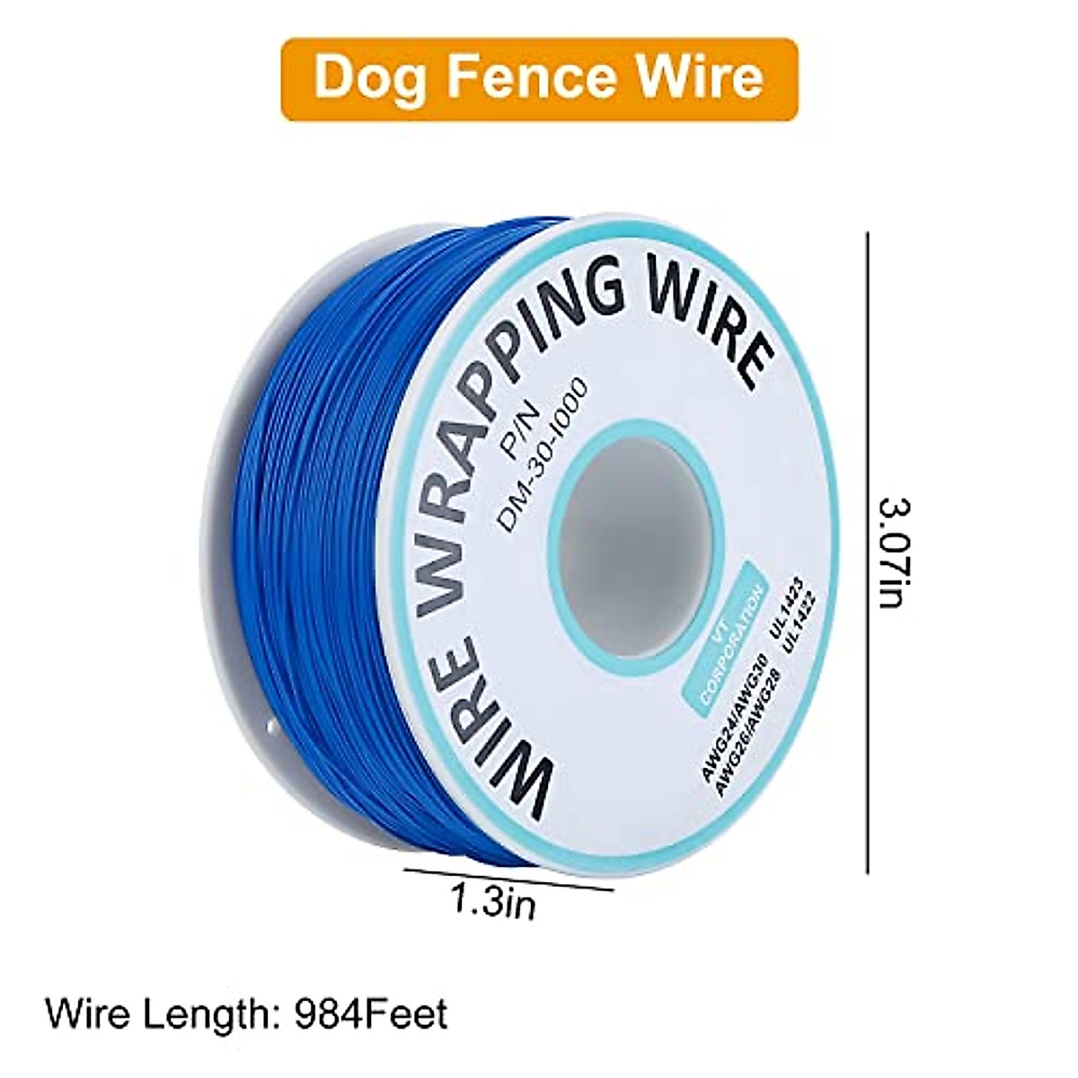 Rivulet Dog Fence Wire 984FT Underground Dog Fence Wire Professional Dog Fence Wire Electric Dog Fence Wire Dog Containment Fence Coil Wire Cables for 023/227/227b Pet Fencing Wire