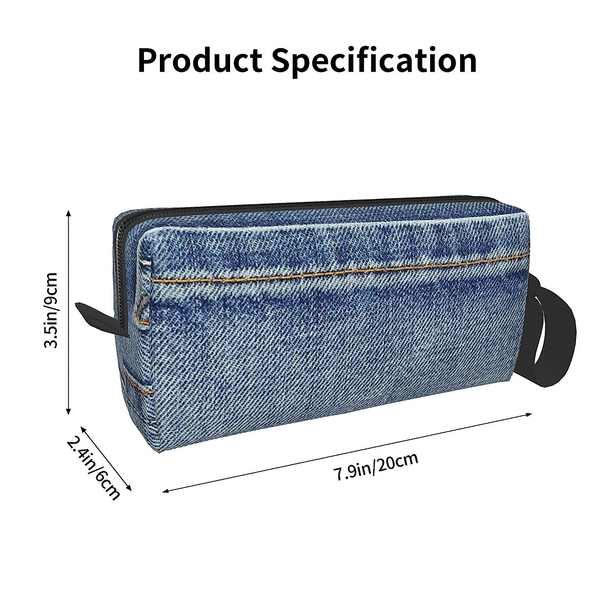 qkwlo Blue Country Empty Back Pocket of Jeans Denim Coin Pouch Pen Holder Clutch Wristlet Wallets Purse Portable Storage Case Cosmetic Bags Zipper