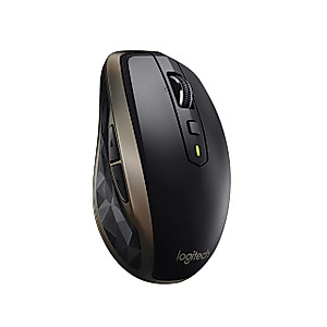 Logitech MX Anywhere 2 Wireless Mouse – Use On Any Surface, Hyper-Fast Scrolling, Rechargeable, for Apple Mac or Microsoft Windows Computers and laptops, Meteorite