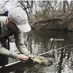 Tenkara USA Fly Fishing HANE™ Rod with Case, Super Compact All-Around for Small & Medium Fish - Ultra-Portable, Carbon Fiber, Lightweight (10ft10in - 330cm) (Tenkara USA Rod Only)