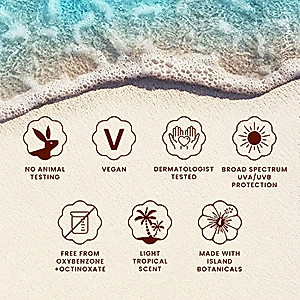 Hawaiian Tropic Sheer Touch Face Serum SPF 30, 1.4oz | Hyaluronic Acid Hydrating Serum For Women and Men | Travel Sunscreen