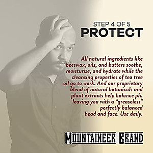 Mountaineer Brand Bald Head Care For Men | Protect Moisturizing Balm | Matte, Smooth, Hydrated, Clean, Scalp and Skin | Non-Greasy Scalp Moisturizer | Natural Botanical Blend | 2oz