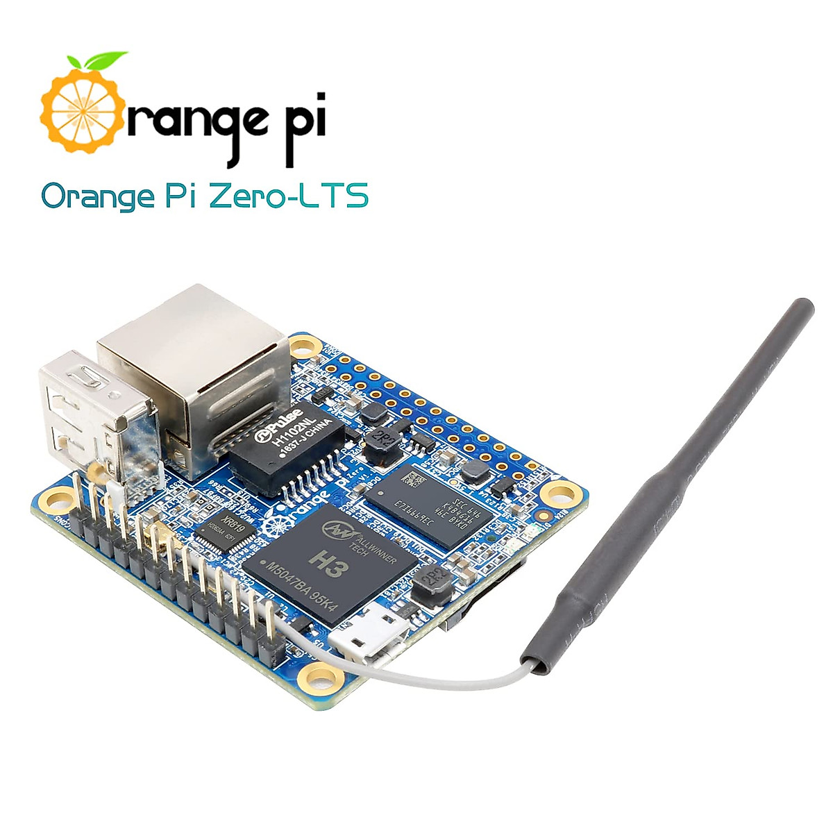 Orange Pi Zero LTS 512MB DDR3 AllWinner H3 Quad-Core A7 Single Board Computer, WiFi Support, Open Source Development Board Microcontroller Mini PC Run Android/Lubuntu/Debian (Zero LTS+Case)