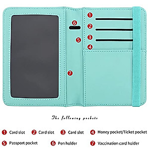 ZOPPEN Passport Holder Wallet, Passport Cover Travel Wallet Women Travel Essentials Accessories Document Organizer Travel Must Haves Rfid Blocking Cover Case for Women and Men, Map