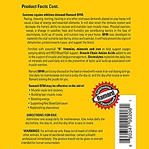 Ramard Blood Fluids Muscle Replenishment for Race Horses - Horse Supplements with Electrolytes, Blood Builder, & Muscle Builder, Powder Supplements for Horse Games High Performance, 2.3 lbs Jar