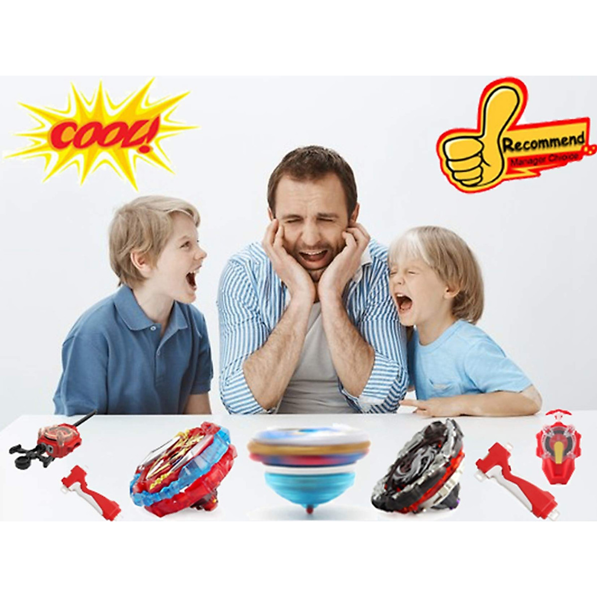 Combat Gyro LR Sparking Launcher Grip Starter Set Bey Burst Evolution Blades God Bey Super King Booster B-163 Brave Valkyrie.Ev' 2A Attack Gyro Bay Gaming Tops Spinning Toys Gift for Boys Kids