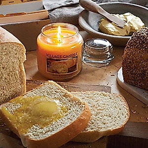 Village Candle Warm Buttered Bread Medium Apothecary Jar, Scented Candle