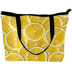 Purses for Women, Tote Bag, Handbags for Women, The Tote Bag, yellow lemon fruit pattern