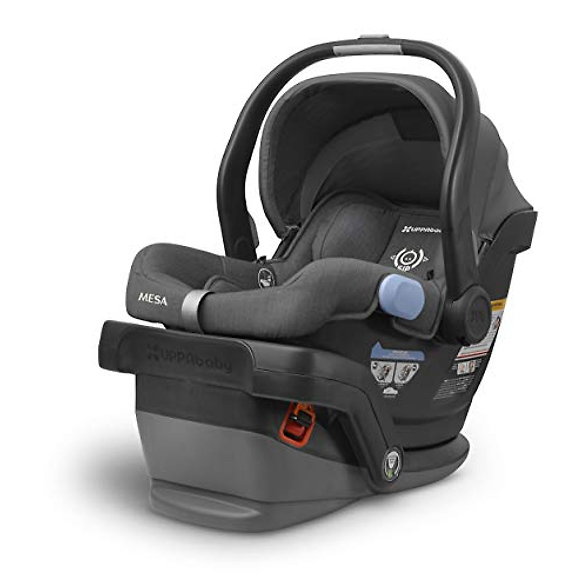 UPPAbaby Vista V2 Stroller - Greyson (Charcoal Melange/Carbon/Saddle Leather) + Mesa Infant Car Seat - Jordan (Charcoal Melange) Merino Wool