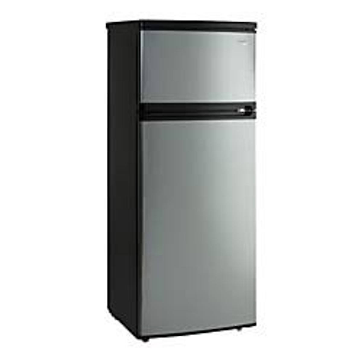 Avanti RA7316PST 2-Door Apartment Size Refrigerator, Black with Platinum Finish, 7.4 cubic feet