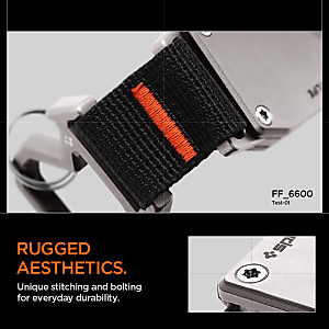 Spigen Life Titanium Keychain Pocket Knife with Carabiner, Key Clip, Keychain Clip Folding Knife, Everyday Carry EDC Gear Gadget and Equipment Bottle Opener - Gunmetal