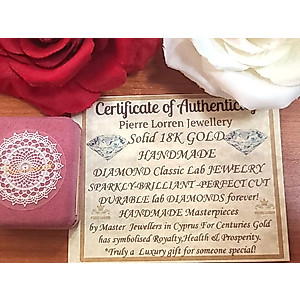 2 carat Diamond Earrings 18k SOLID GOLD Heart shaped Diamond Studs HANDMADE Jewelry gifts for women 6.5 mm Solitaire Heart Cut Diamond Earrings gift for Birthday Mothers Day Anniversary wife present