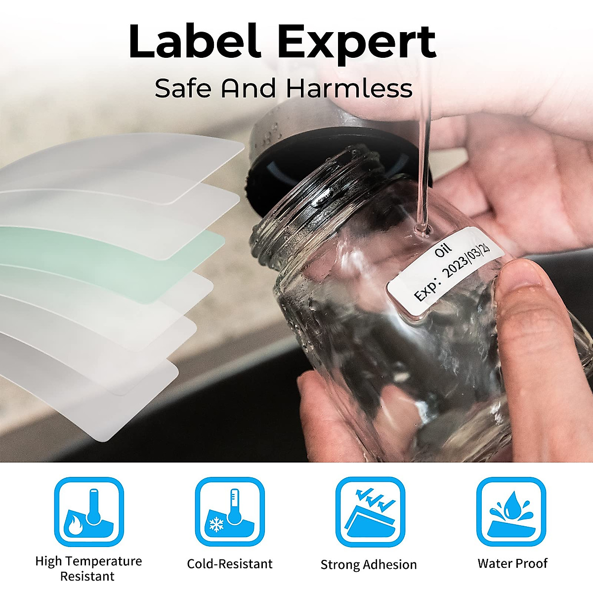 Phomemo D30 Labels - Nebula/Galaxy Series Adhesive Thermal Labels, 12mm x 40mm, 3 Rolls (160 Labels Each),Phomemo D30 Label Maker Tape for Gift Wrapping, Christmas, New Year and Various