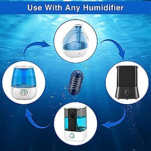 Demineralization Cartridge Filter for HoMedics & Vicks Ultrasonic Humidifiers, Filters Mineral Deposits, Prevents Hard Water Build-Up, Purifies Water, Eliminates White Dust and Odor, 12 Pack