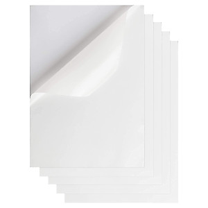 Avarrix Australia A4 Sticker Paper, Paper-Based Glossy White, 50 Sheets, Self Adhesive Premium Glossy Sticker Paper for Laser Printer Only, 80gsm Thickness Printable Label Sheets