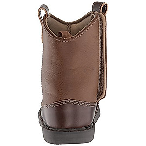 Baby Deer Round Toe Western Boot, Brown 5