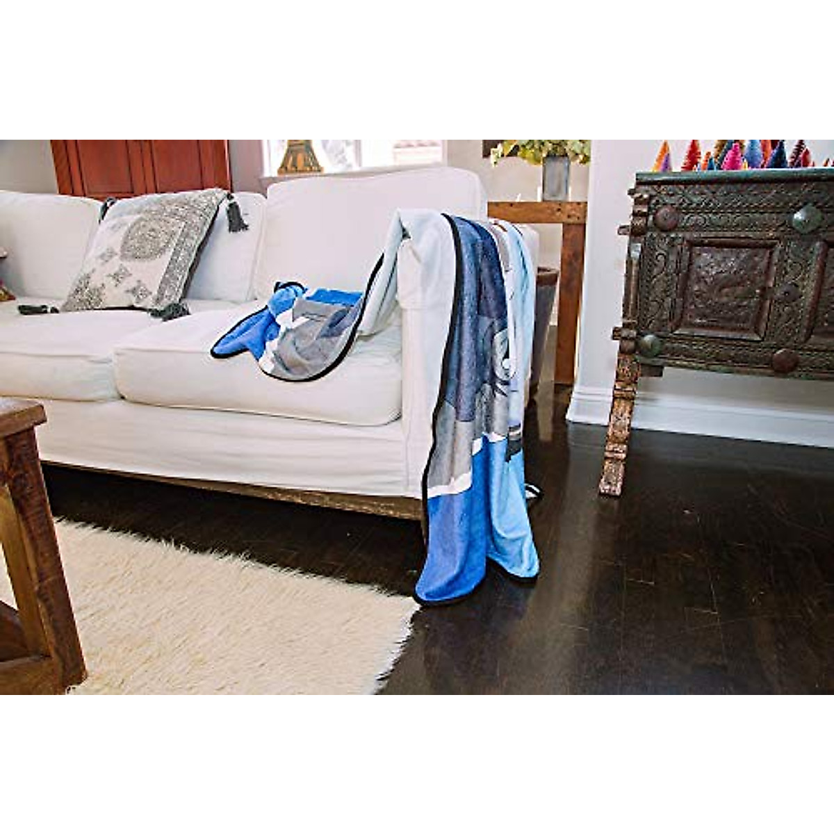 Avatar: The Last Airbender Aang and Appa Plush Throw Blanket | Cozy Sherpa Blanket | Super Soft Lightweight Fleece Blanket | Geeky Home Decor | 45 x 60 Inches