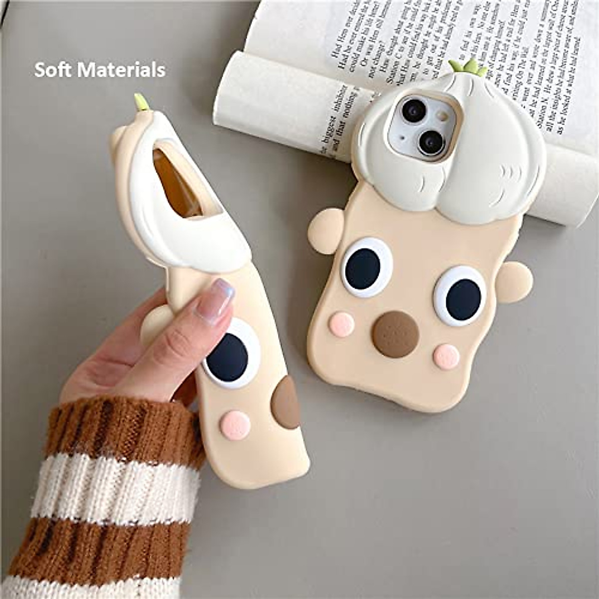 JIATAY Case for iPhone 12 Pro Max Case Silicone Cute, Camera Lens Protector Design Kawaii Bear 3D Thick Case Protective Cover Compatible with iPhone 12 Pro Max (Onion)