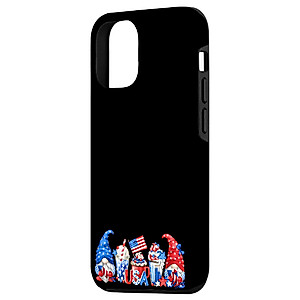 iPhone 13 Pro Red White And Blue Patriotic Coffee Gnome For Women Cute USA Case