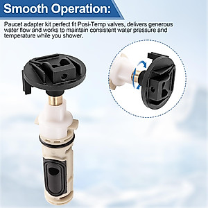 116653 Shower Faucet Handle Adapter Kit Replacement for Moen Posi-Temp Handles, Replacement Parts Compatible with Moen Single Handle Tub/Shower Faucet Valve Cartridge