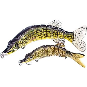 Northern-Pike-Lures-Multi-Jointed-Swimbaits-Fishing-Lure 5" 8" inch for Musky Lake Trout Fishing Tackle