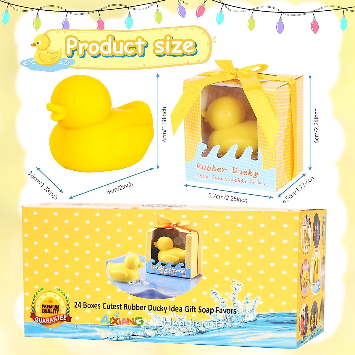 AIXIANG Cute Duck Soap Favors for Baby Shower Favors Baby Shower Birthday Party Decoration (24 Pack)