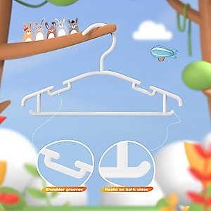 Baby Hangers for Closet - Baby Clothes Hangers 60 Pack Plastic Kids Hangers Clothing Infant Toddler Childrens Hangers White