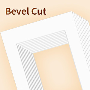 yeestone 10 Pack Picture Frame Mats, 11x14 Matted to 8x10 Photo Mats, Acid Free Picture Matting for Pictures Photos Watercolor Artwork (White)