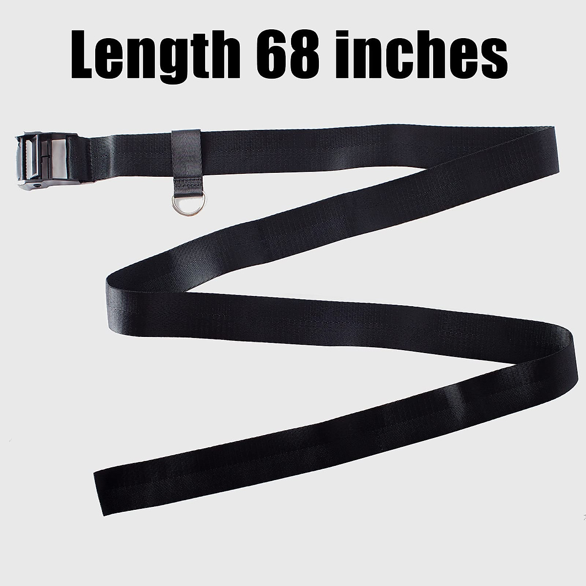 Car Seat Travel Belt | Adjustable Strap to Convert Kid and Carry-on Luggage into an Airport Stroller，Easy Carry ,Universal Size, Black