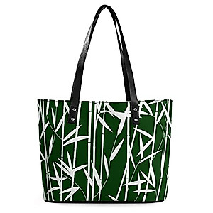 Womens Handbag Leaves Leather Tote Bag Top Handle Satchel Bags For Lady