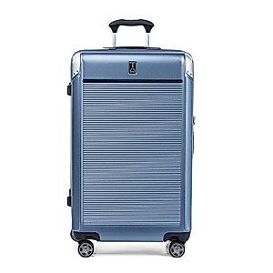 Travelpro Platinum Elite Hardside Expandable Spinner Wheel Luggage TSA Lock Hard Shell Polycarbonate Suitcase, Dark Sky Blue, Checked Large 28-Inch