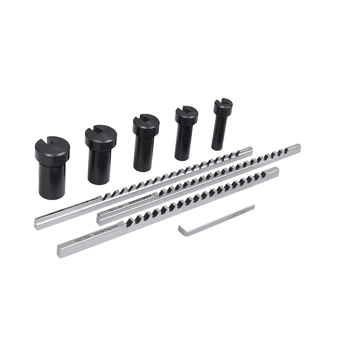 Accusize Industrial Tools No.00 Hss Keyway Broach Precision Sets in Fitted Wooden Box, 5100-0001