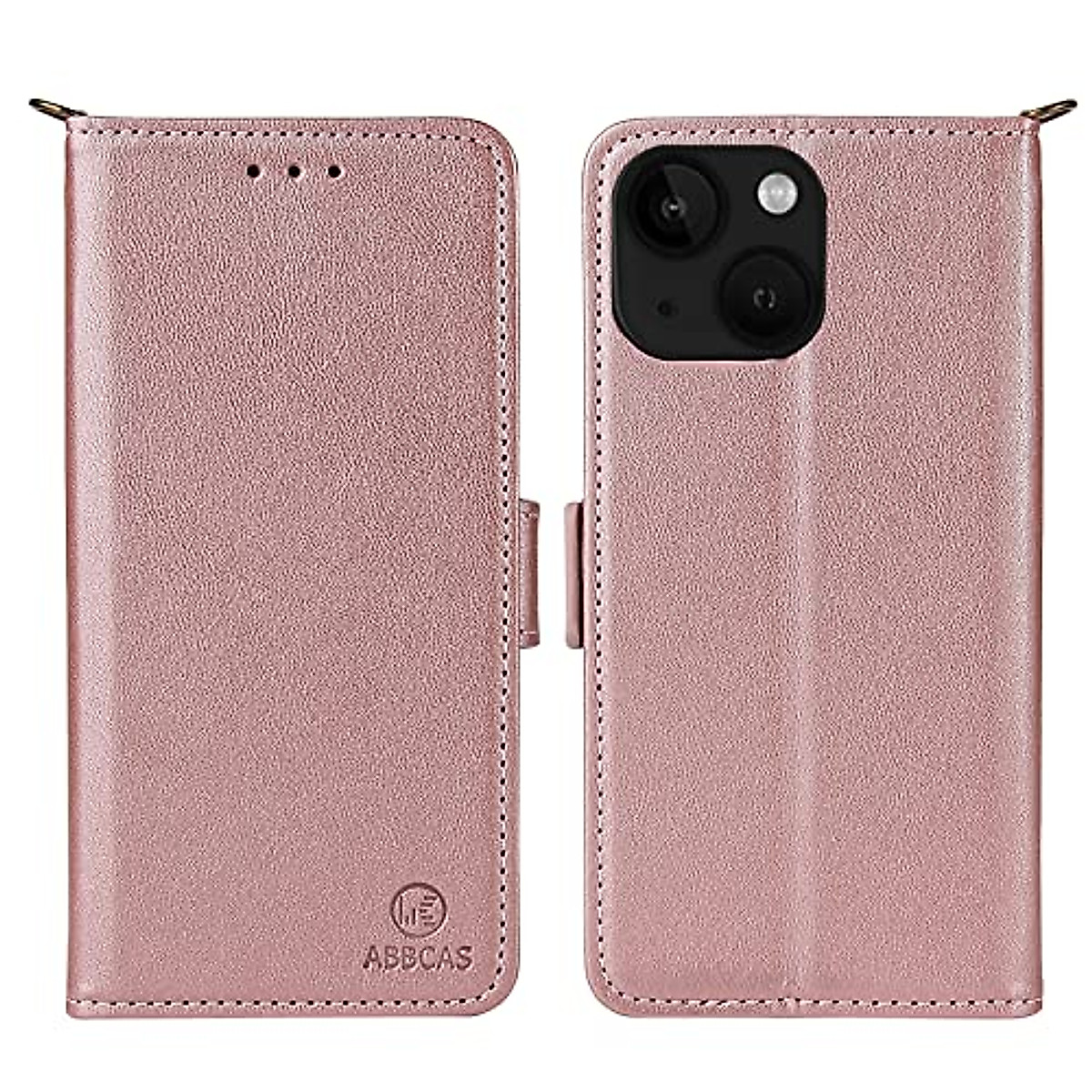 FEPULI iPhone 13 Wallet Flip Case, iPhone 13 Case 6.1 inch with [Shockproof TPU Interior Case] Credit Card Holder, PU Flip Folio Book Full Body Protection iPhone Case Wallet for iPhone 13 (Pink)