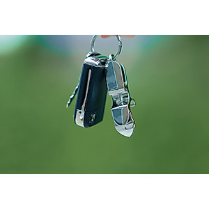 Metal Shotgun Tool Bottle Opener Keychain - 2 pack - 4 in 1 Shotgun Tool, Bottle Opener, Beer Tab Opener, Keychain - Extremely Durable Drinking Tool (Stainless Steel)