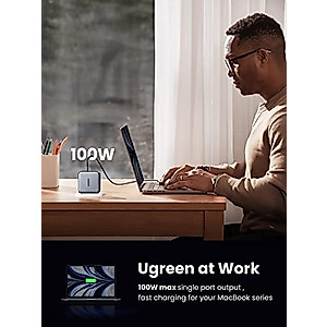 UGREEN 100W USB C Charger, Nexode 4-Port GaN Foldable Compact Wall Charger Power Adapter Compatible with MacBook Pro/Air, iPad, iPhone 14 Pro, Galaxy S23 Ultra, Steam Deck, Dell XPS, Google Pixelbook