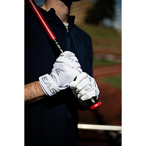 Easton | MAV GT Baseball Batting Gloves | White/Navy | Adult Medium