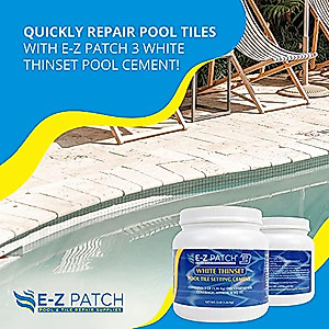 E-Z Patch 3 Thinset Pool Tile Setting Cement - White - 3lbs EZP-132