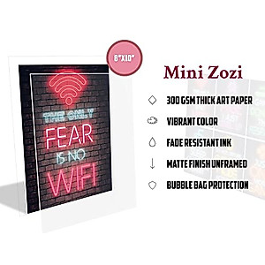 MINI ZOZI Gaming Wall Decor 8x10 6pcs Set For Boys Room Decor Gamer Bedroom Decorations Video Game Poster Neon Art Posters Cool Sign Gifts Boy & Girl Teens Teenager Kids Gameroom Videogame Setup Stuff Pictures Games Portrait Unframed Teen Boyfriend Gift