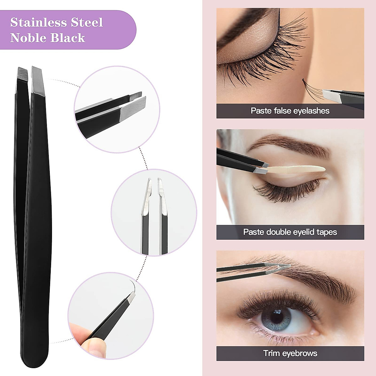 Sunuly Eyebrow Razor, 7 in 1 Eyebrow Kit, Eyebrow Trimmer Set Including Brow Razors, Brush, Scissors, Tweezers, with Plastic Box for Women Men Eyebrow Eyelash Facial Grooming