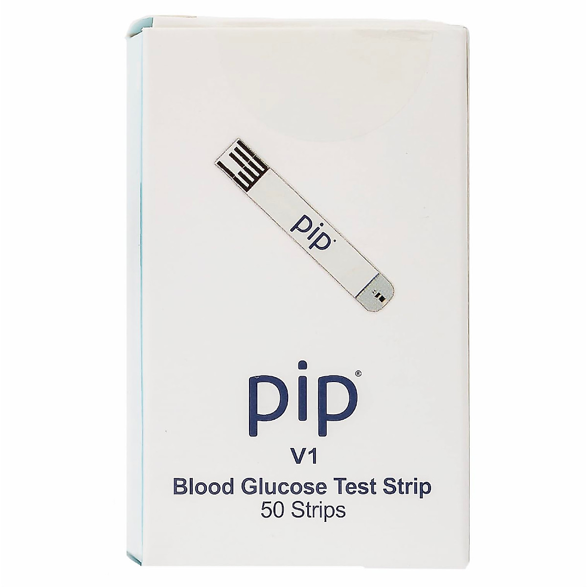 Pip V1 Blood Glucose Test Strips, 50 Count Blood Sugar Test Strips for Diabetes, Use with Pip V1 Blood Glucose Monitor Only