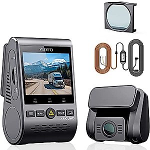 【Bundle: VIOFO A129Pro Duo with GPS + CPL + Hardwire Cable】 VIOFO A129 Pro Duo 4K Dual Dash Cam 3840 x 2160P Ultra HD 4K Front and 1080P Rear Car WiFi Dash Camera w/GPS, Parking Mode