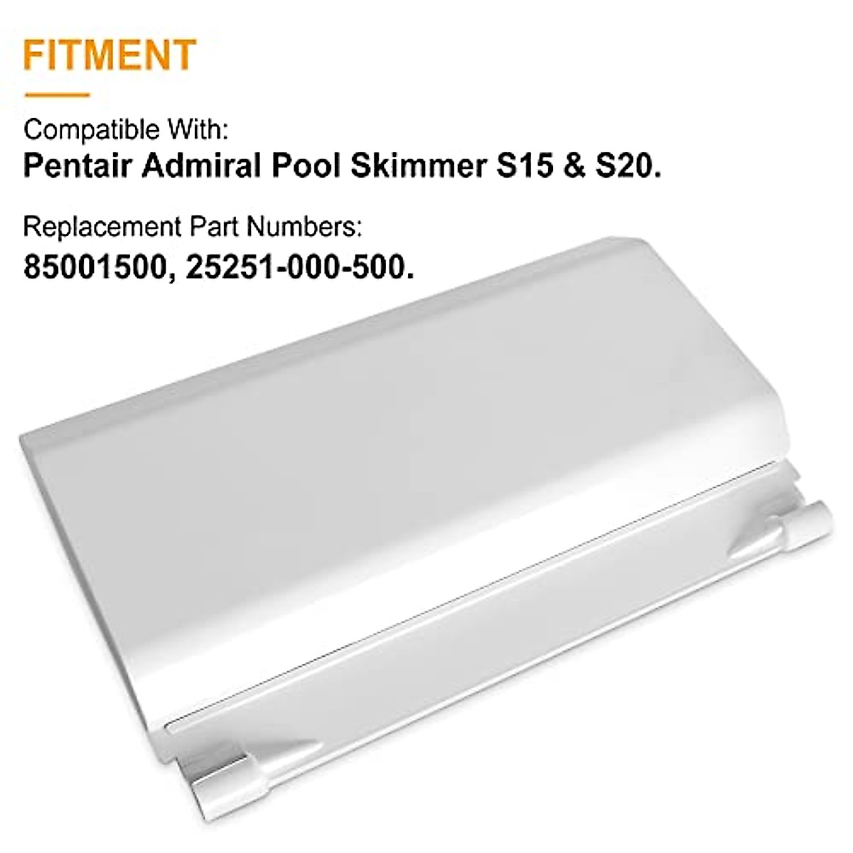Porscan 85001500 Skimmer Door Weir Flap Compatible with Pentair Pool Skimmer - Skimmer Door Flap Assembly Compatible with Pentair Admiral S-20 S15 Automatic Skimmers, Replace 25251-000-500