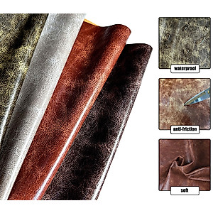 CDY Marine Vinyl Fabric,Soft Waterproof Synthetic PU Fabric Material 1.1mm Thick 54" x 36"Upholstery Faux Leather Fabric for Upholstery Muscle Car,Furniture, Sofa (Black Gray)